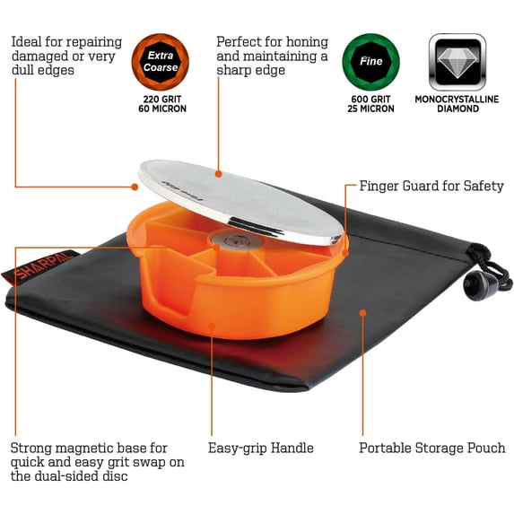 ASIASN-216N Dual-Grit Diamond Sharpening Stone – Extra Coarse 220 ...