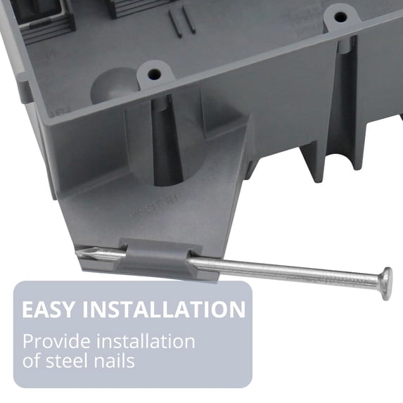 ASIASN-3 Gang Electrical Outlet Box,44 Cubic Inch PVC New Work Box,Gray ...