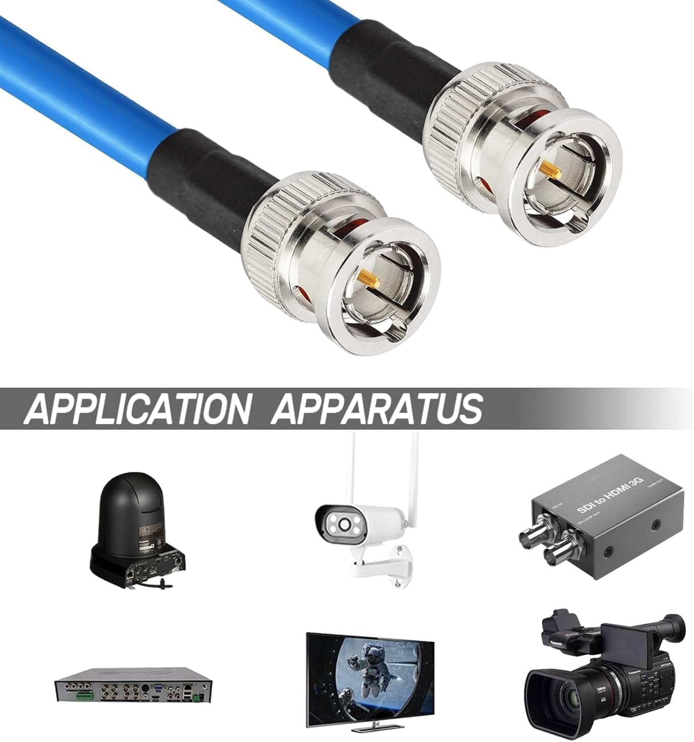 ASIASN-3G/6G/12G SDI Cable 1ft BNC Jumper Belden 1694A Cable,Supports ...