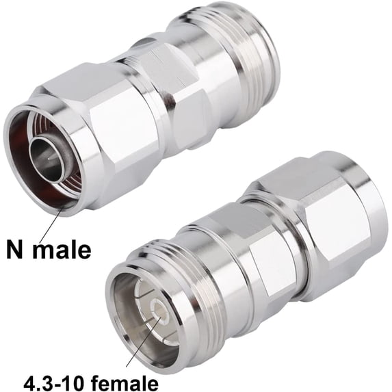 ASIASN-4.3/10 Mini DIN Connector Female Jack to N Male Plug Adapter 4.3 ...