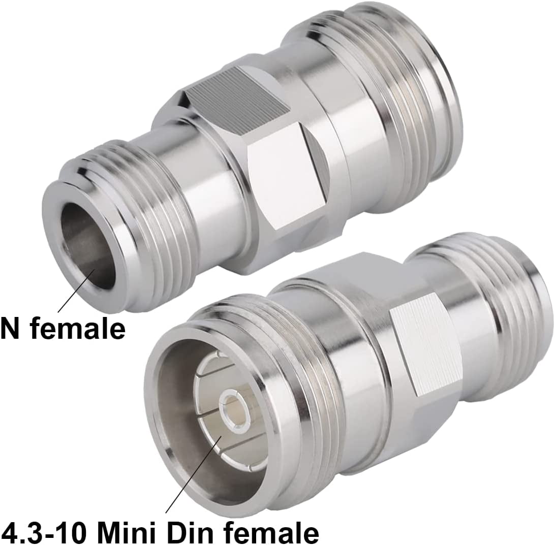 ASIASN-4.3/10 Mini Din Connector Female Jack to N Female Jack Adapter 4 ...