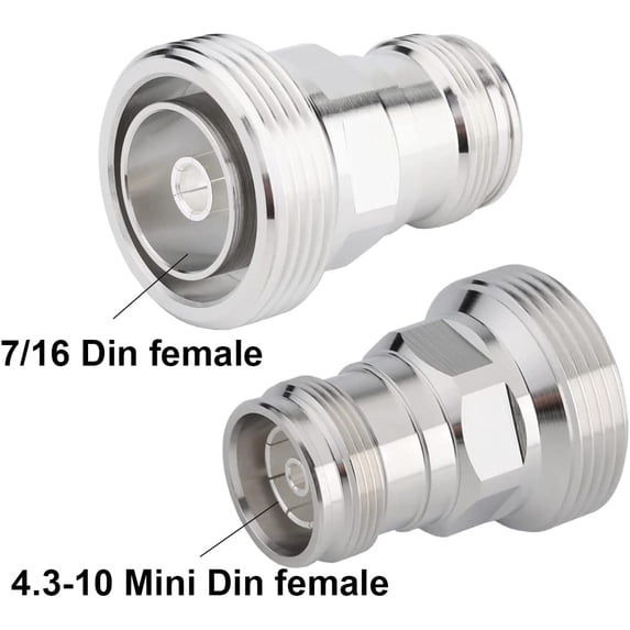 ASIASN-4.3/10 Mini Din Female to 7/16 Female Low PIM 160dBc Adapter 4.3 ...