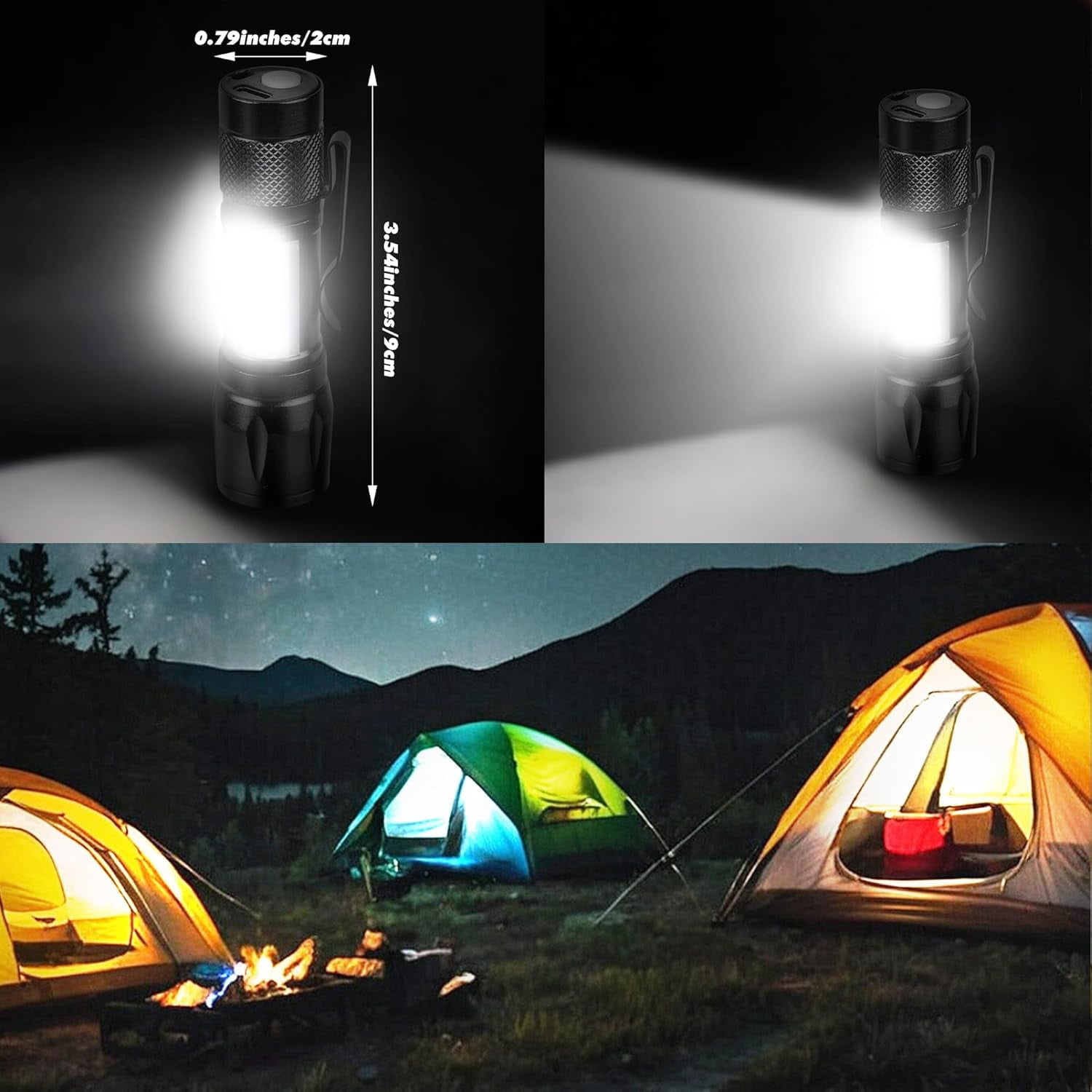 ASIASN-4 Pack Rechargeable Flashlights USB-C mini Small LED Lantern ...