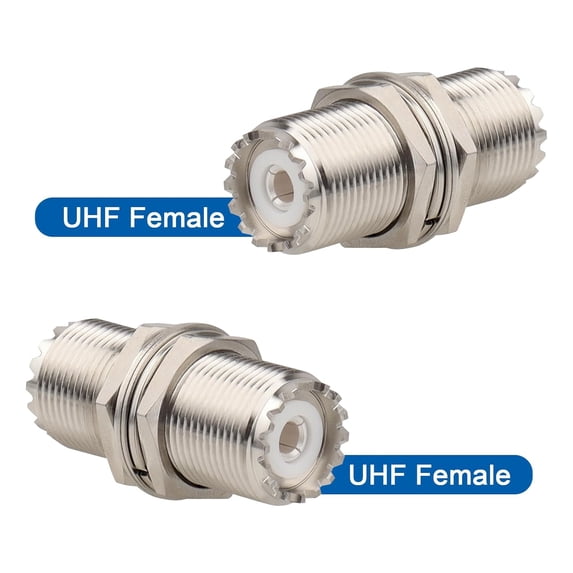 ASIASN-4 Pack UHF PL259 Connector Adapter UHF SO239 Female to Female ...