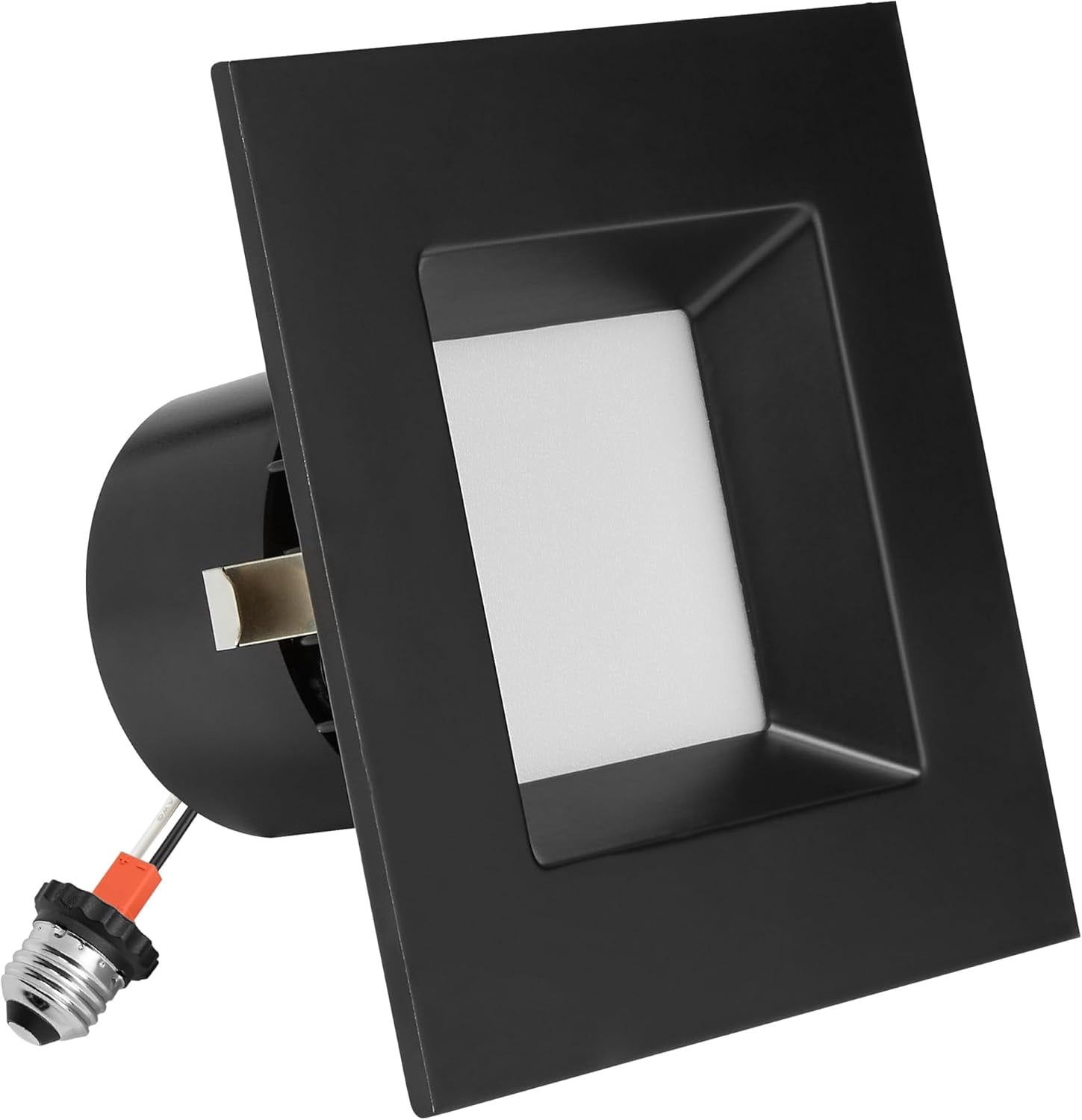 ASIASN-4 in. 5 CCT Retrofit Recessed Square LED Downlight, Black Trim ...