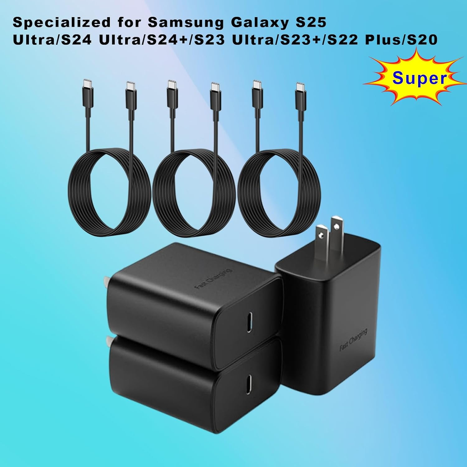 ASIASN-45W USB C Charger,Fast Charger with USB-C Cable for Samsung ...