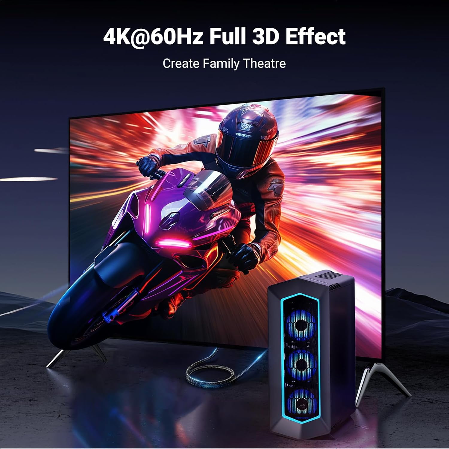 ASIASN-4K@60Hz DisplayPort to HDMI Cable HDR Active DP 1.2 to HDMI 2.0 ...