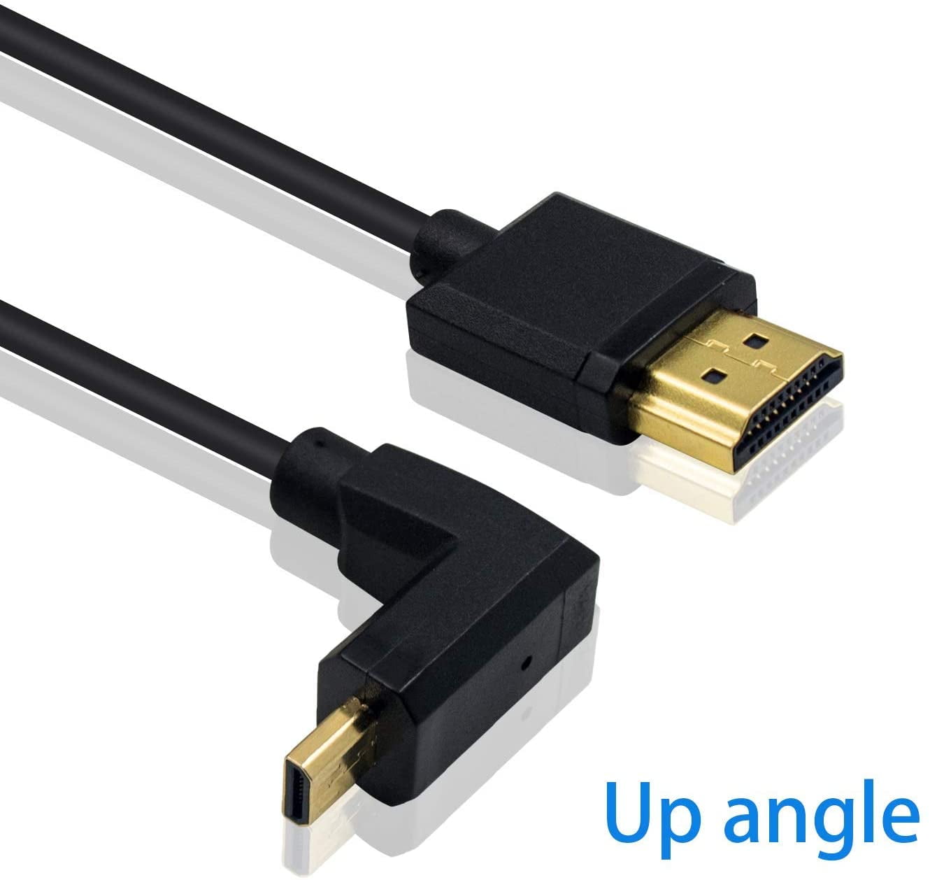 ASIASN-4K 90 Degree HDMI to Micro HDMI Coield Cable 1FT-4FT, Extreme ...