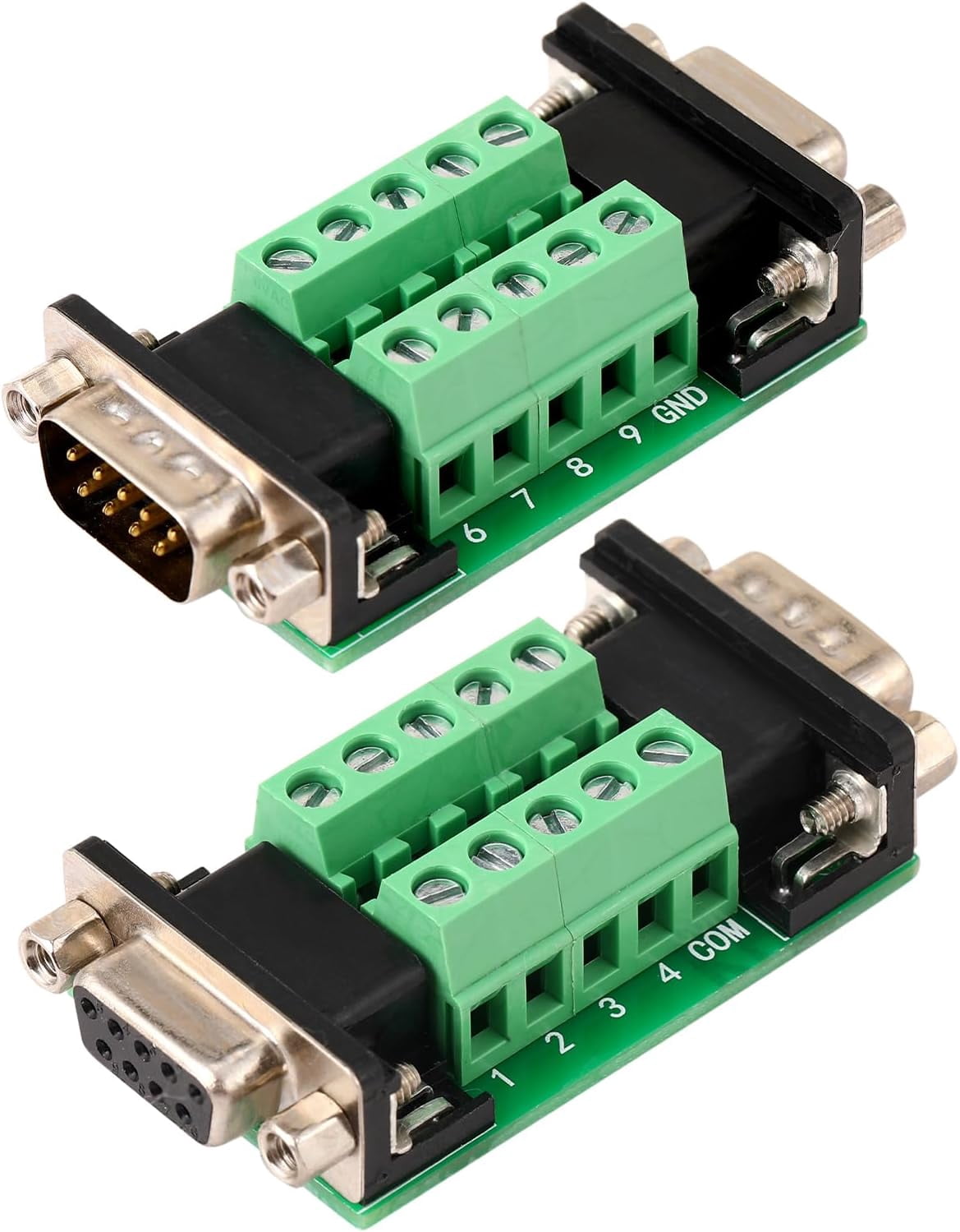 ASIASN-4PCS DB9 Male Female Connector in One Breakout Board, DB9 ...