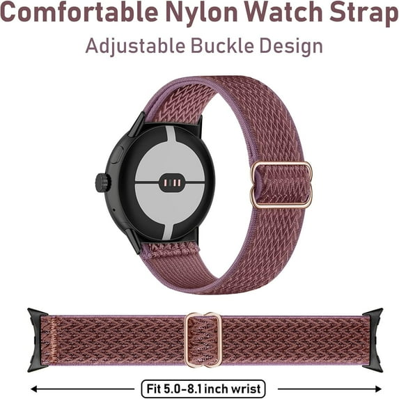 ASIASN-5 Pack Stretchy Nylon Compatible with Google Pixel Watch 4 3 ...