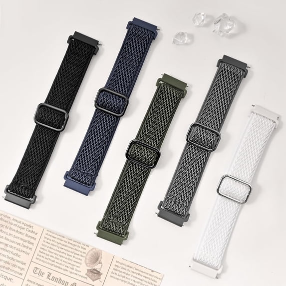 ASIASN-5 Pack Stretchy Nylon Watch Bands Compatible with Garmin ...