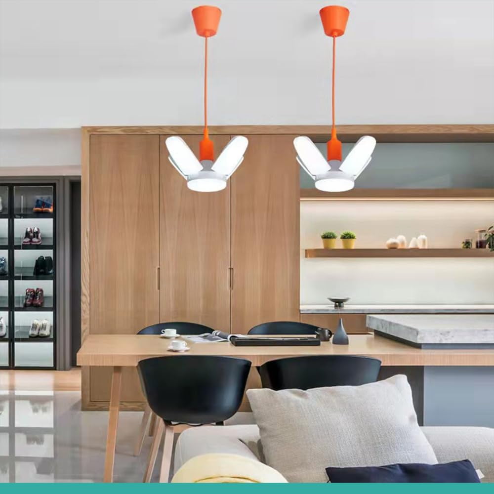 ASIASN-500W Equivalent E27 LED Ultra-Bright Garage Light, 6500K Cool ...