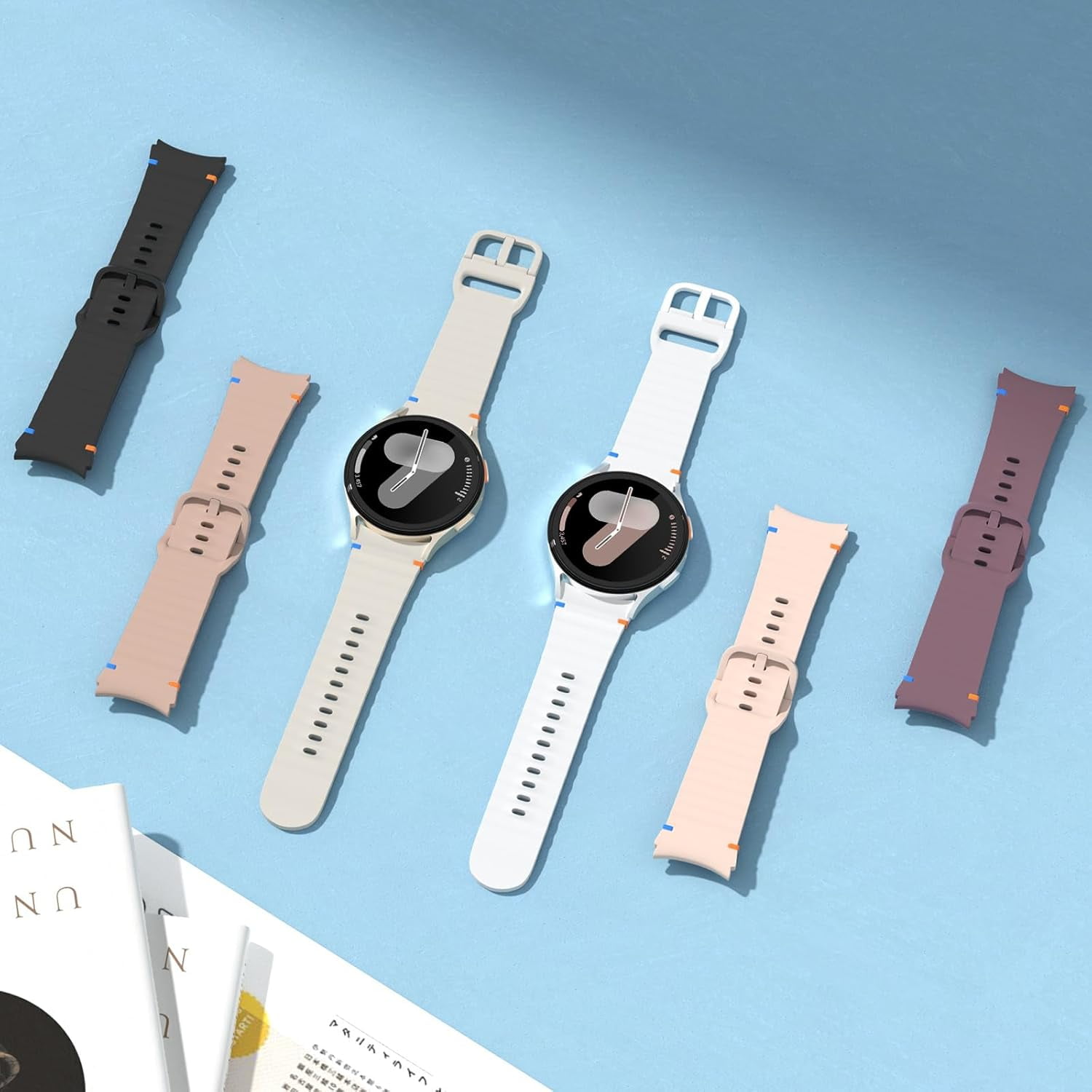 ASIASN-6 Pack Sport Bands Compatible with Samsung Galaxy Watch 7 40mm ...