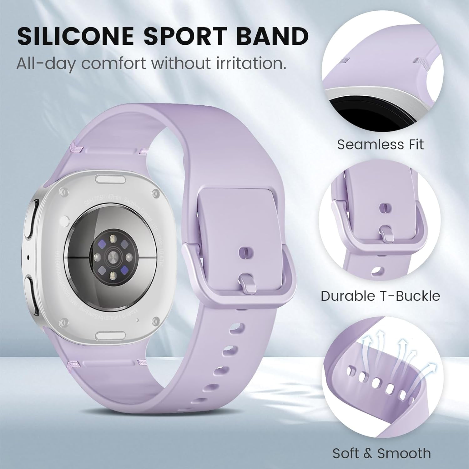 ASIASN-6 Pack Sport Bands Compatible with Samsung Galaxy Watch 8 Band ...