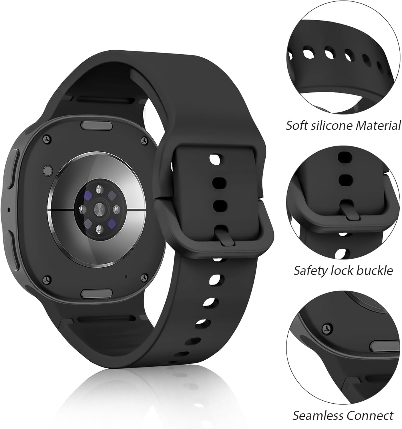 ASIASN-6 Pack Sport Bands for Samsung Galaxy Watch 8 Band 40mm 44mm/8 ...