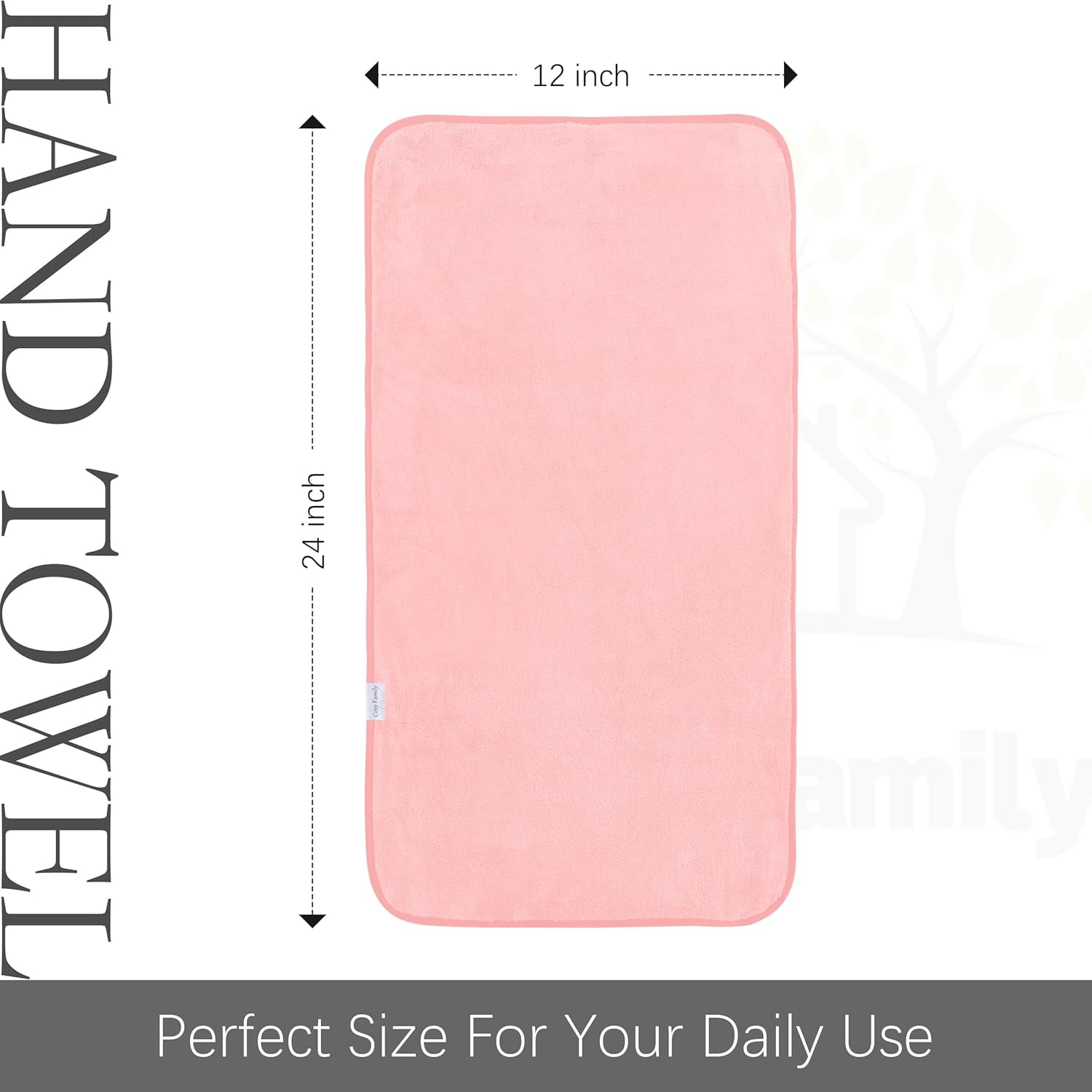 ASIASN-6 Pack Ultra Soft Microfiber Absorbent Hand Towel, Silk Hemming ...