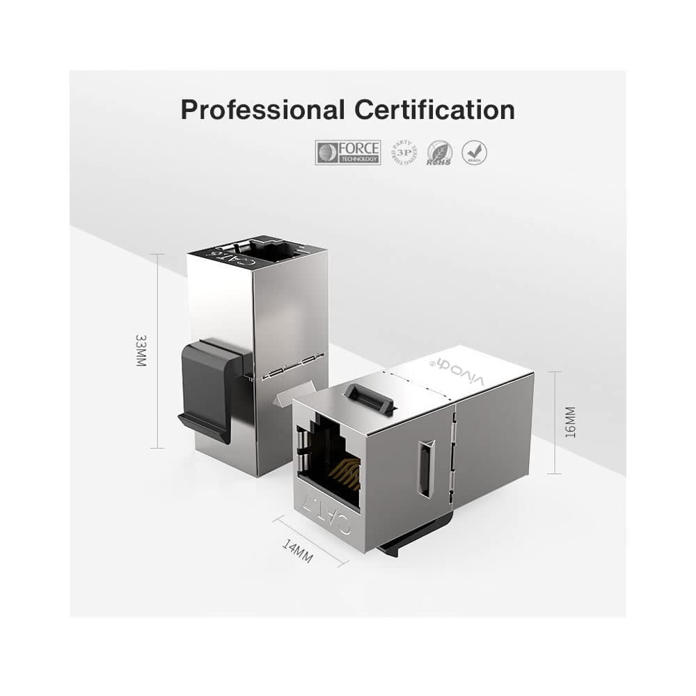 ASIASN-6 Pcs Cat7 Keystone Coupler, Cat7 Keystone Jack Inline Coupler ...