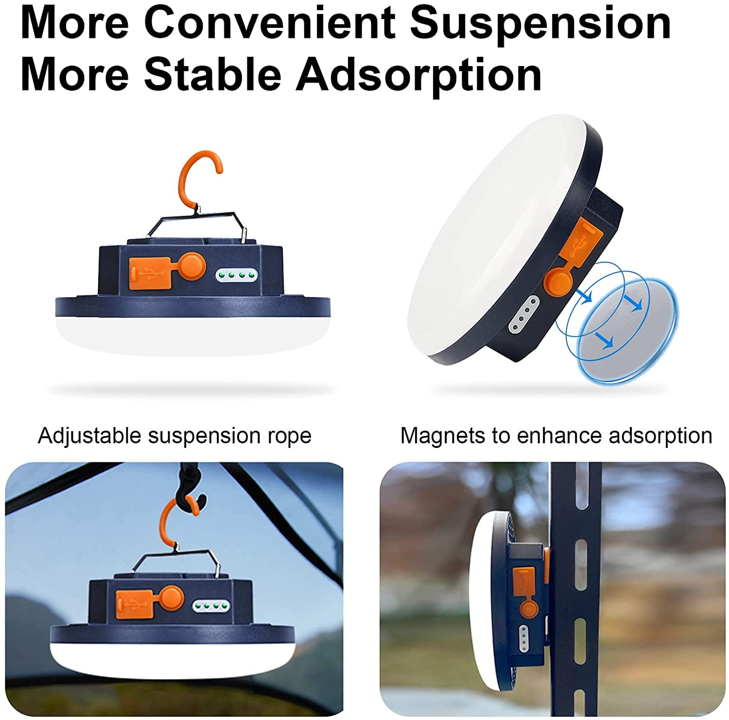 ASIASN-7800mAh 3000LM Flashlight Portable LED Camping Lantern ...