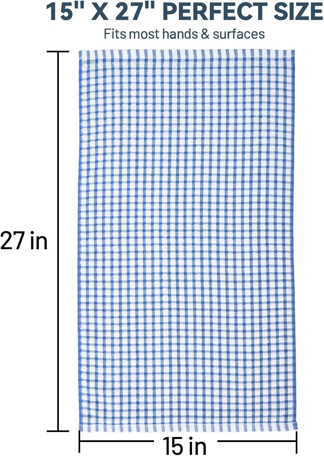 ASIASN-8 Packs Kitchen Dishcloths 15x27 Inches 100% Cotton Kitchen Dish ...