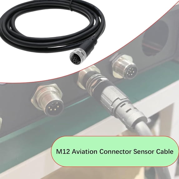 ASIASN-8 Pin M12 Sensor Connector Straight Aviation Cable Female to ...
