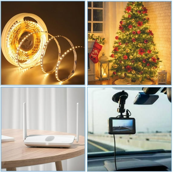 ASIASN-9.8ft 5.5x2.1mm to 5.5x2.5mm Male to Male 12V DC Power Extension ...