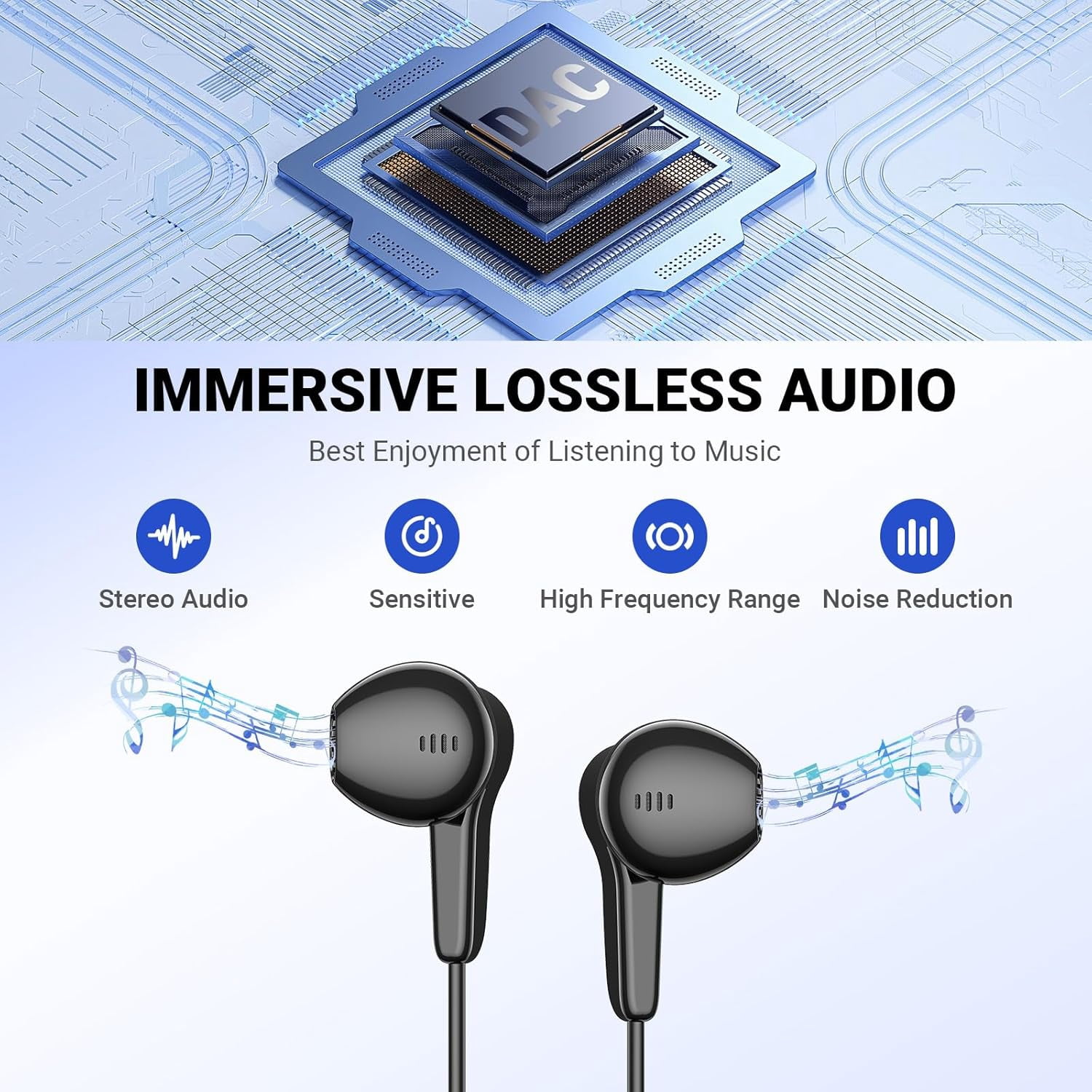 ASIASN-90° Right Angle USB C Headphones Wired for S10, Type C Earphones ...