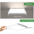 ASIASN-9Inch 18W Square LED Ceiling Light Fixtures Flush Mount, 4000K ...
