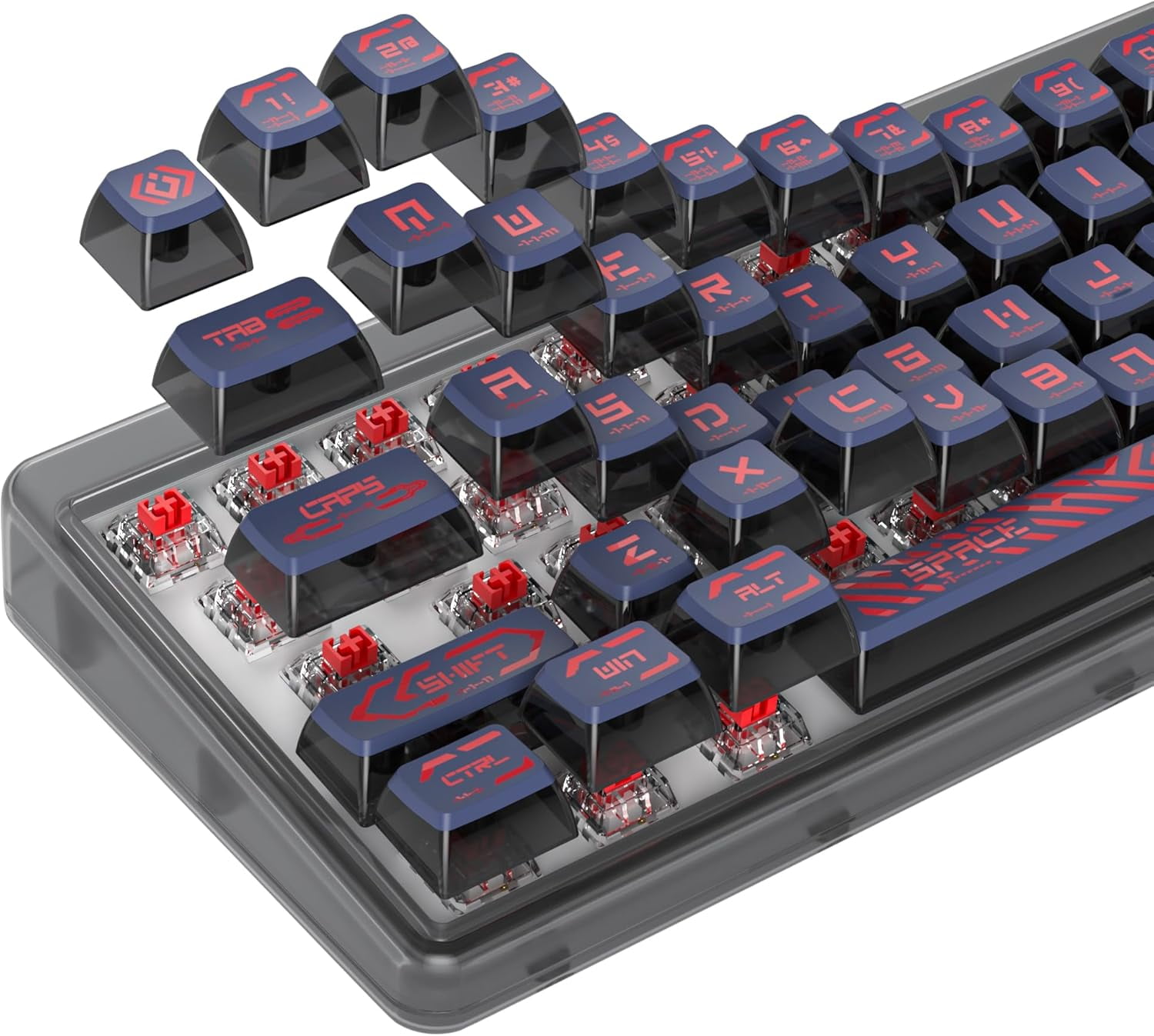 ASIASN-ASA Profile Pudding Keycaps, PBT Key Caps Dye-Sub Punk Style ...