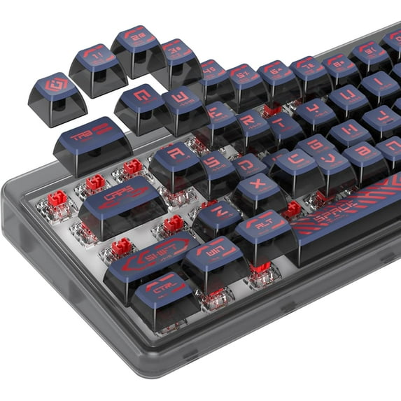 ASIASN-ASA Profile Pudding Keycaps, PBT Key Caps Dye-Sub Punk Style ...