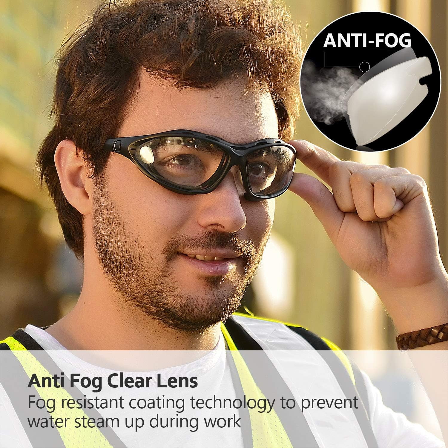ASIASN-Anti Fog Safety Glasses- SG002 Clear Scratch Resistant Work ...