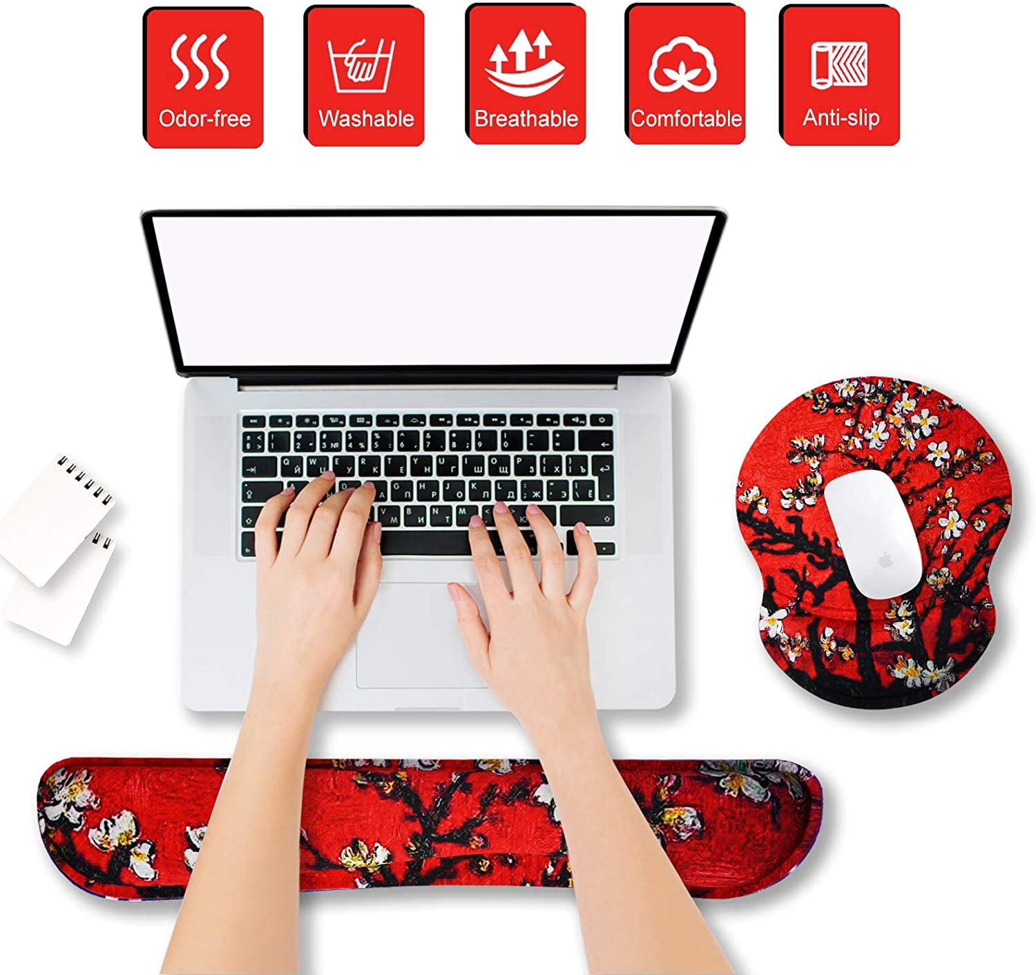 ASIASN-ArtSo Upgraded Wrist Rest Support for Mouse Pad & Keyboard ...