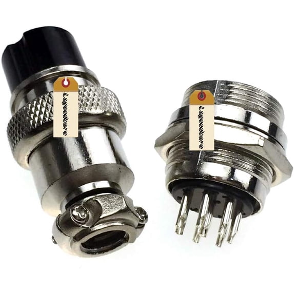 ASIASN-Aviation Connector GX20, 8 Pin Male & Female 20mm Wire Panel ...