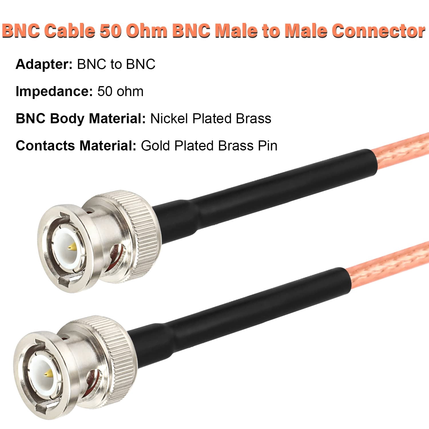 ASIASN-BNC Cables 10FT, 50 Ohm BNC Male Cable RG316 Antenna Cable for ...
