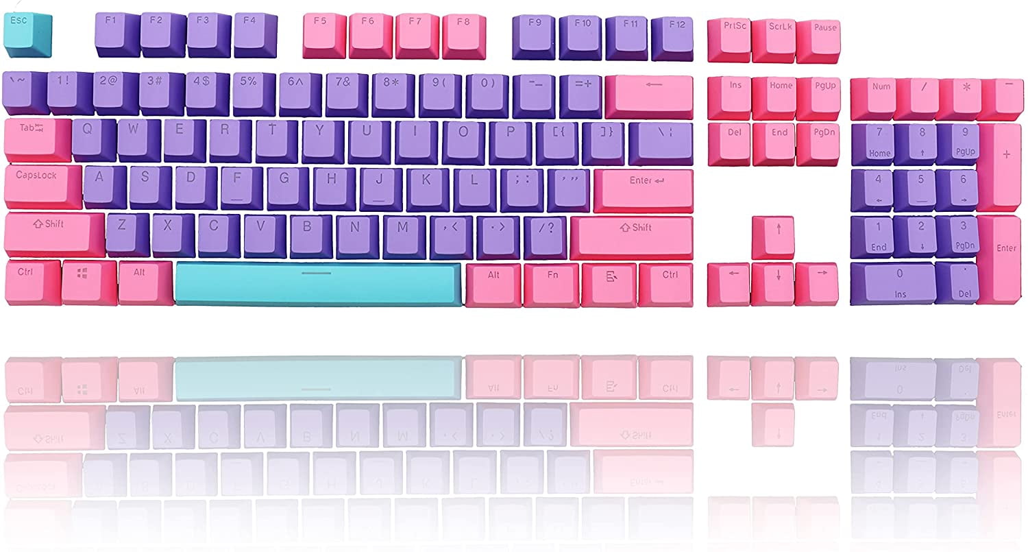 ASIASN-Backlit Keycaps 60 Percent 87/104 PBT Key Caps Set for 60% ...