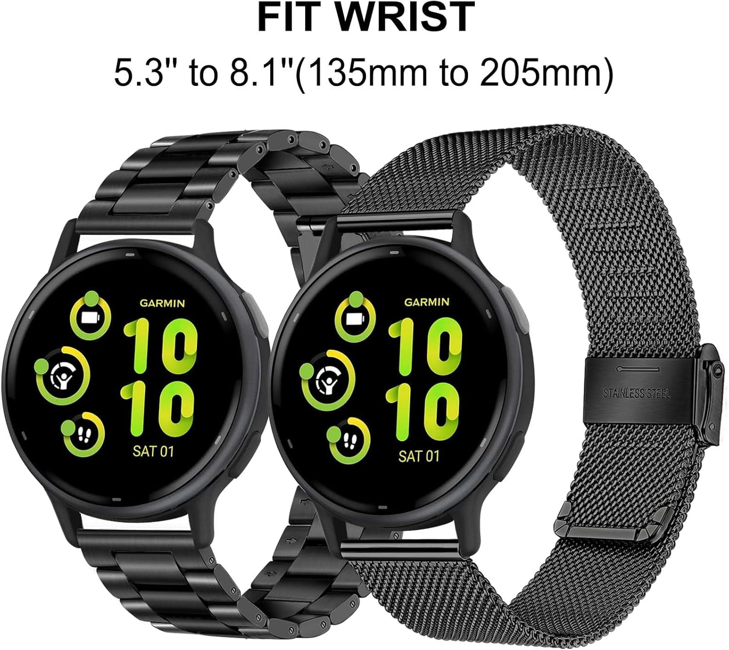 ASIASN-Band Sets for Garmin Vivoactive 6 5 3 / Approach S50 S44, 20mm ...
