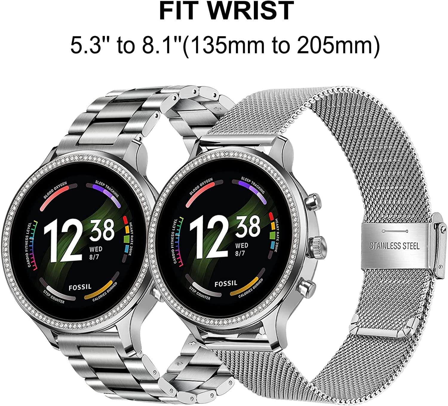 ASIASN-Band Sets for Venu 3S / Venu 4 41mm Women Smart Watch, Solid ...