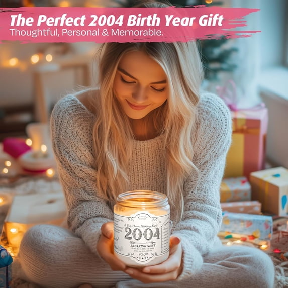 ASIASN-Birth Year Candle - 2004 Birthday Gifts for Women - Soy Candle ...