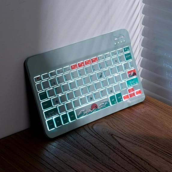 ASIASN-Bluetooth Keyboard, XVX WK80 Portable Travel Keyboard Compatible ...