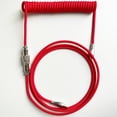 ASIASN-Braided Keyboard Cables 1.5m Coiled Type-C to USB A with ...