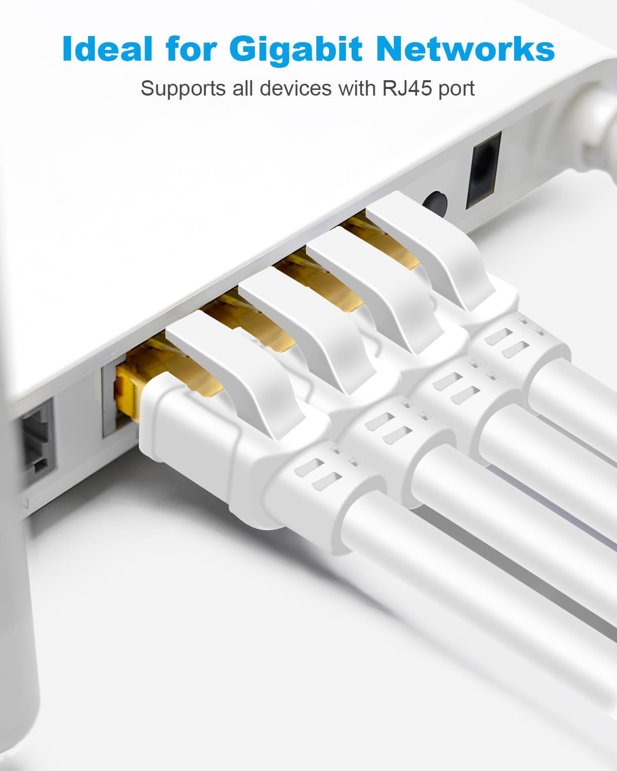 ASIASN-CAT 8 Ethernet Cable 40ft, Indoor & Outdoor, High Speed 40Gbps ...