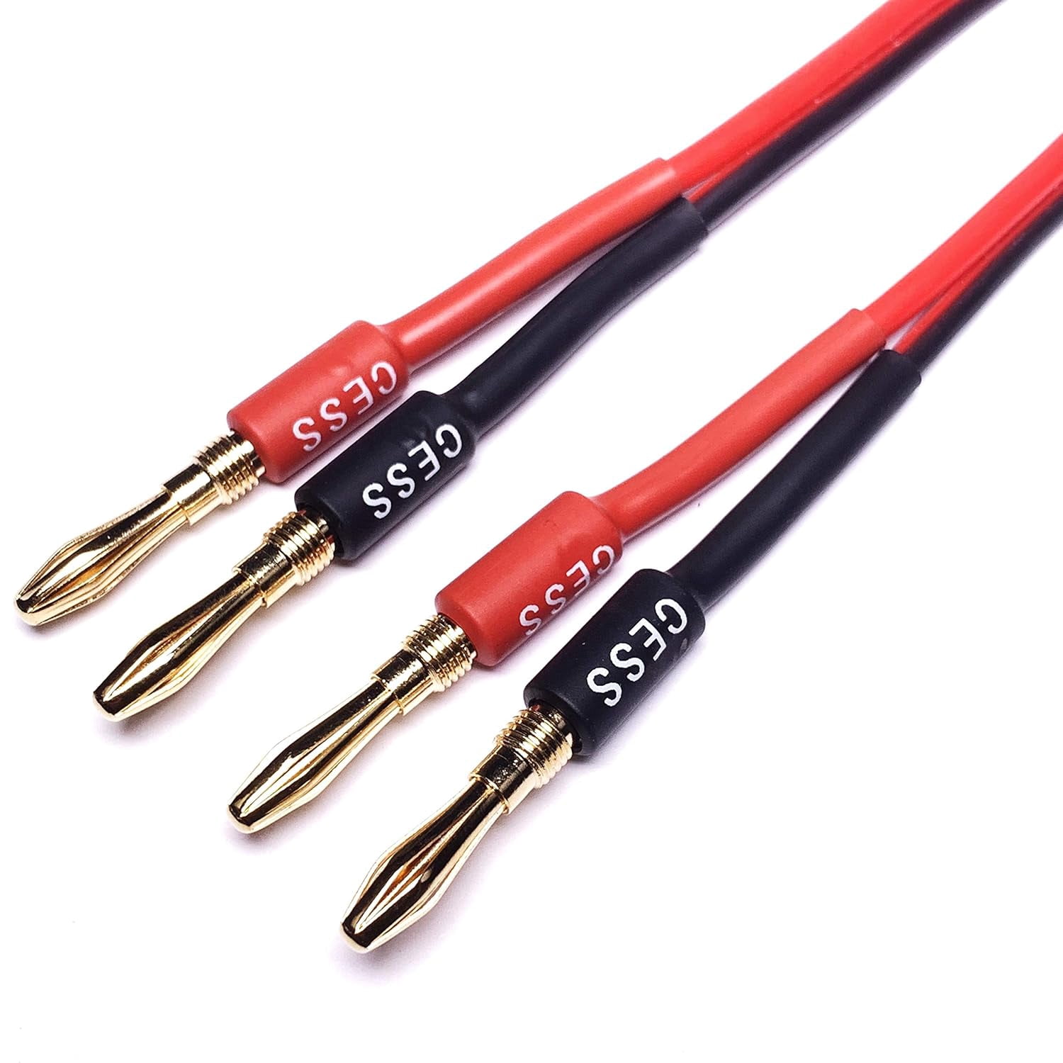 ASIASN-CESS-024-3f Speaker Cable with RCA Plug to 4mm Banana Plug, Pure ...