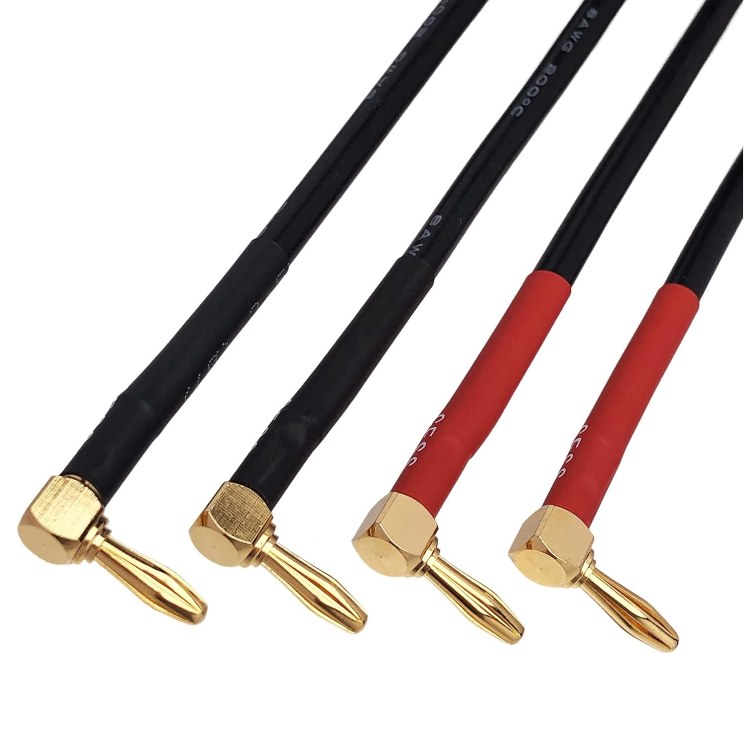 ASIASN-CESS-138-18i Banana Plug Cable Right Angle to Right Angle, 8 ...