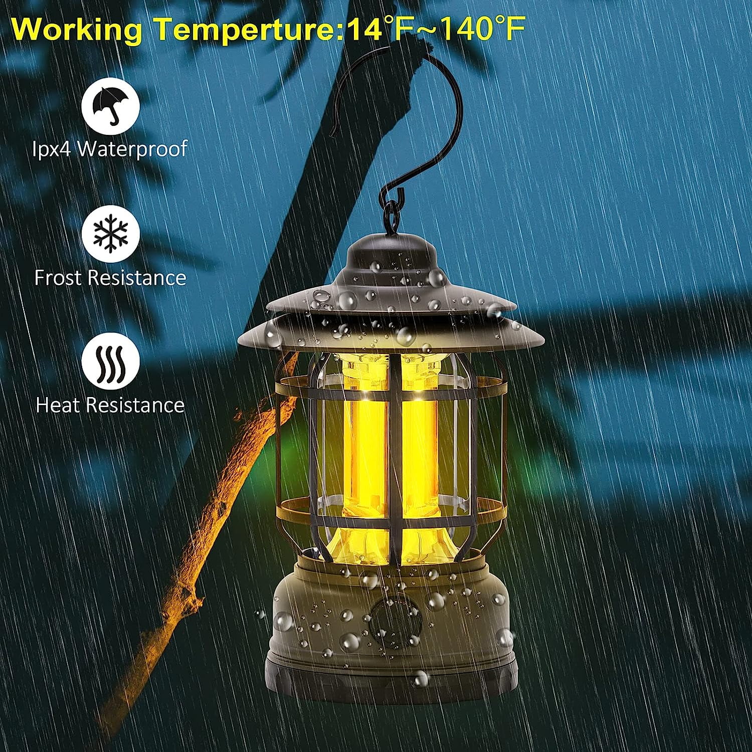 ASIASN-Camping Lanterns Rechargeable, Portable Electric LED Camping ...