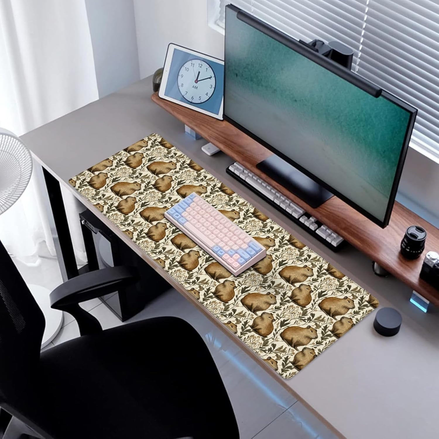 ASIASN-Capybara Gaming Mouse Pad, Desk Mat, Non-Slip Rubber Base Cool ...