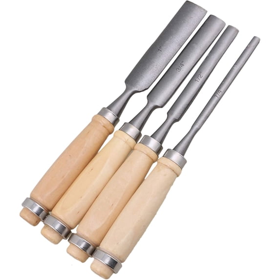 ASIASN-Carbon Steel Carving Firmer Gouge Semicircle Wood Chisel Set DIY ...