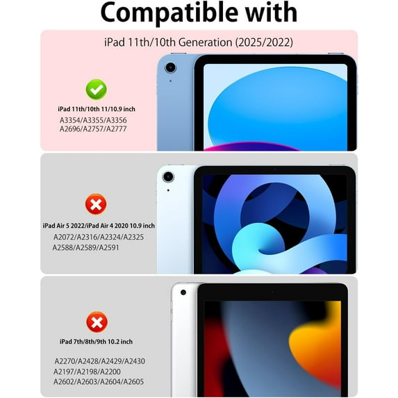 ASIASN-Case with Keyboard for iPad (A16) 11th/10th Generation 11 inch ...