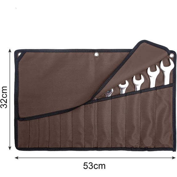 ASIASN-Chisel Roll,6 Pockets Roll Up Tool Pouch,Waxed Canvas Small Tool ...