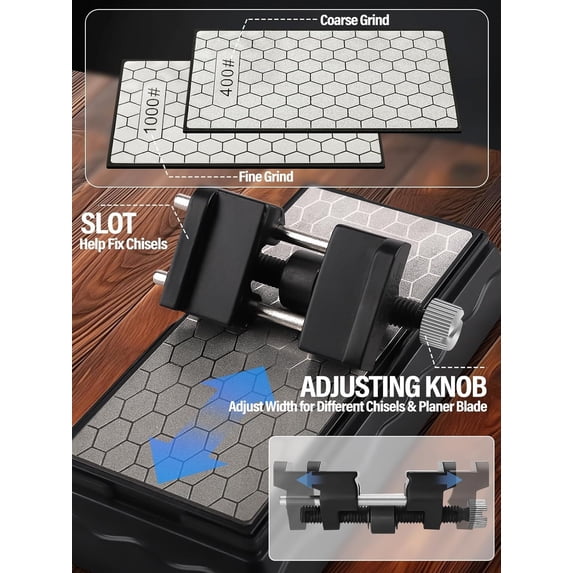 ASIASN-Chisel Sharpening Kit, Diamond Sharpening Stones with Honing ...