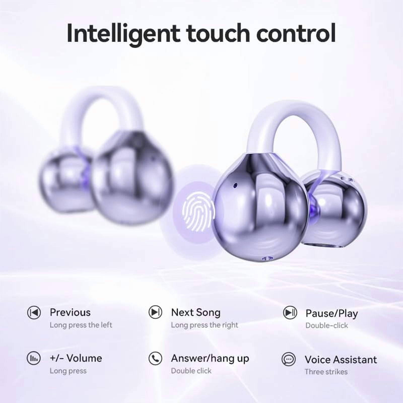 ASIASN-Clip-on Earbuds,Open Ear Earbuds Wireless Bluetooth 5.4 ...