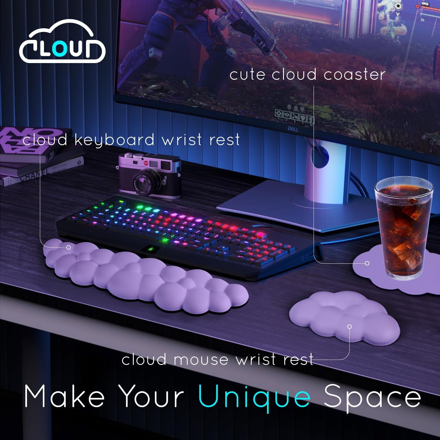 ASIASN-Cloud Wrist Rest for Computer Keyboard Arm Wrist Rest with Non ...